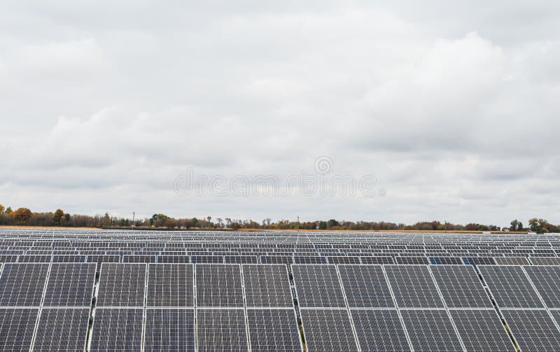 Sections of Solar Panels and a Trench with a Laid High-voltage Cable ...