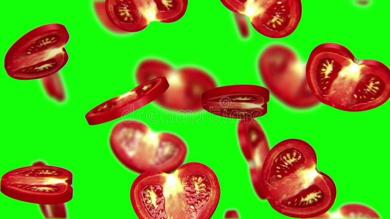 Sections of tomato stock video. Video of diet, green - 118408641