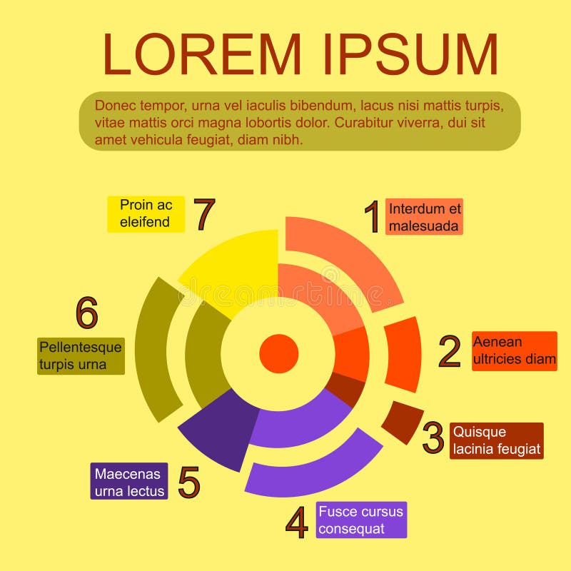 Sector chart infographics stock illustration. Illustration of circle ...