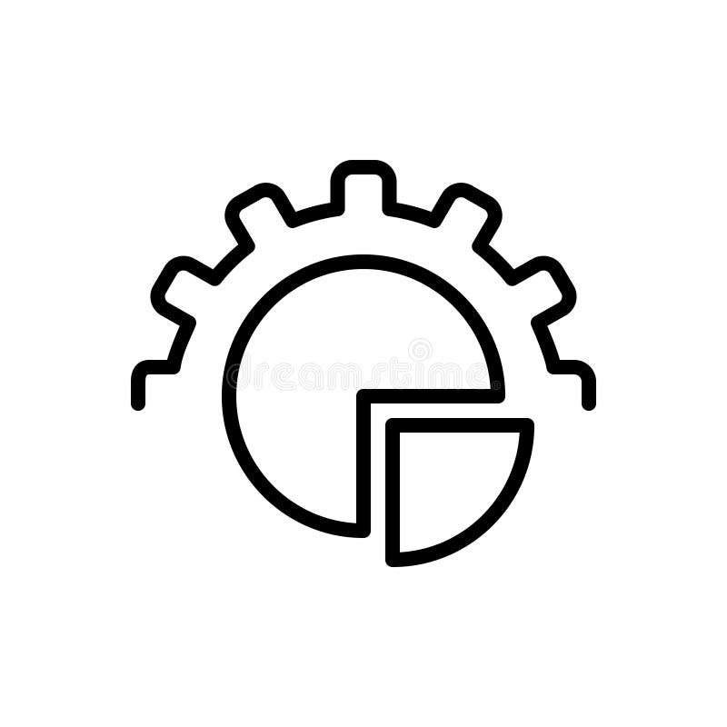 Black Line Icon for Sector, Area and Piece Stock Vector - Illustration ...