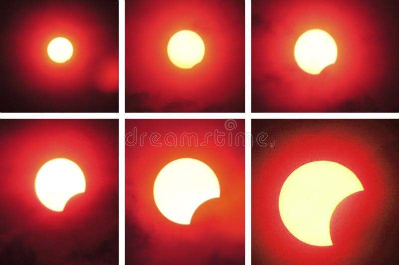 Etapas Del Eclipse Solar Parcial El 21 De Agosto De 2017 Foto de ...
