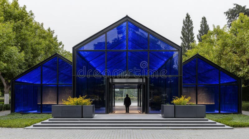 A Secure Access Badge Reader is Mounted on the Entrance of a Sleek ...