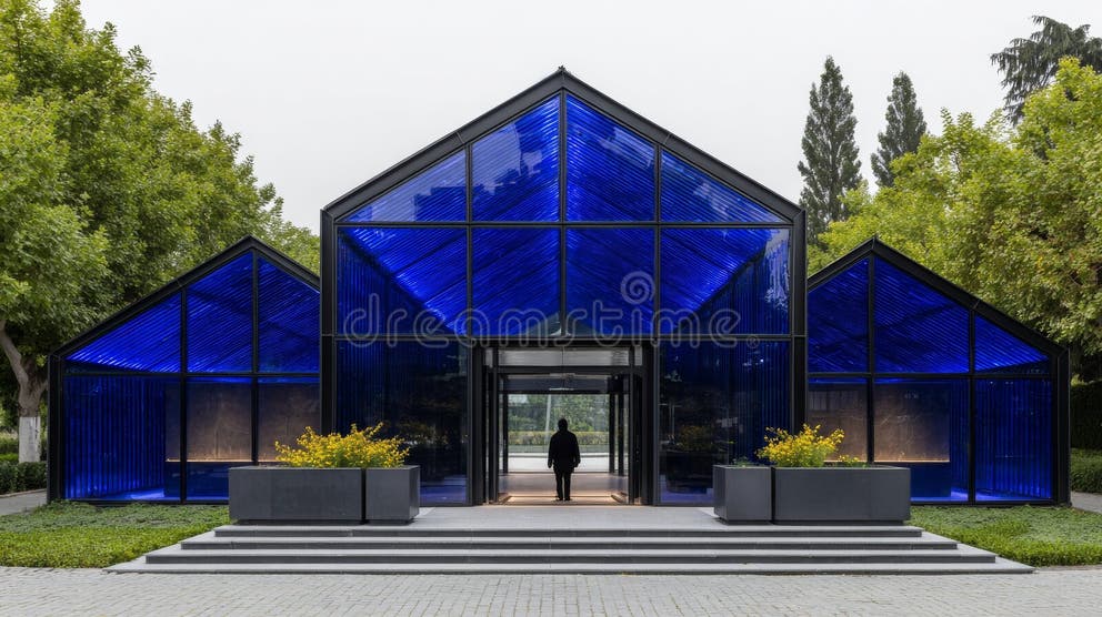 A Secure Access Badge Reader is Mounted on the Entrance of a Sleek ...