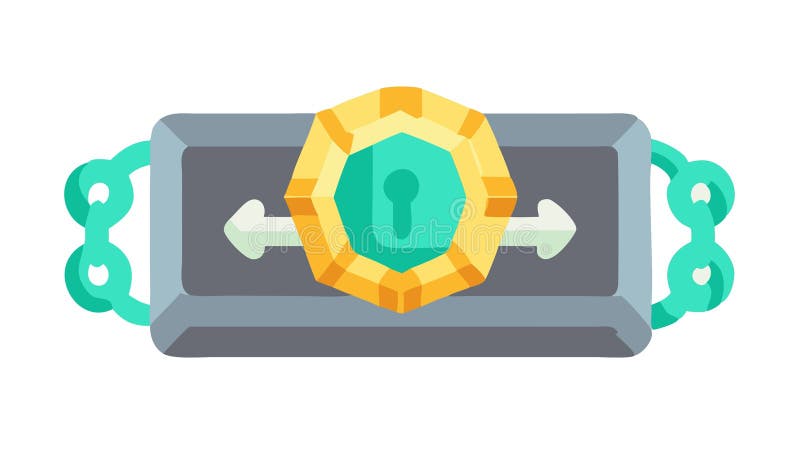 Secure Access, Digital Lock and Key, Vector Design Generative AI Stock Vector - Illustration of ...