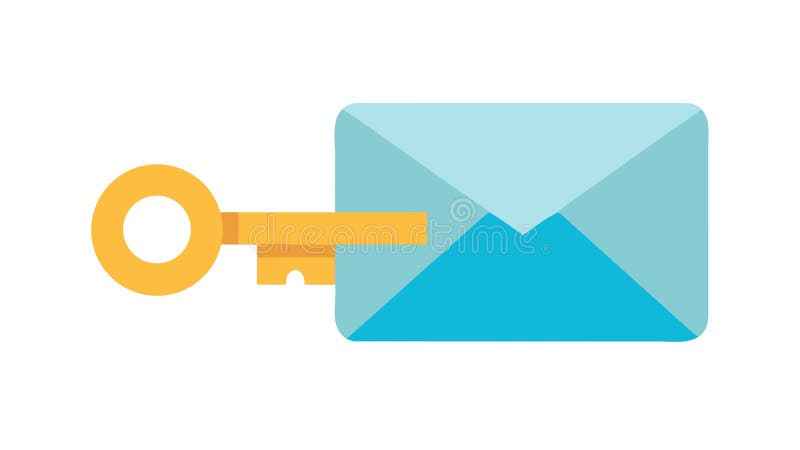 Secure Access Key for Mail, Digital Encryption Icon, Vector Design Generative AI Stock Vector ...