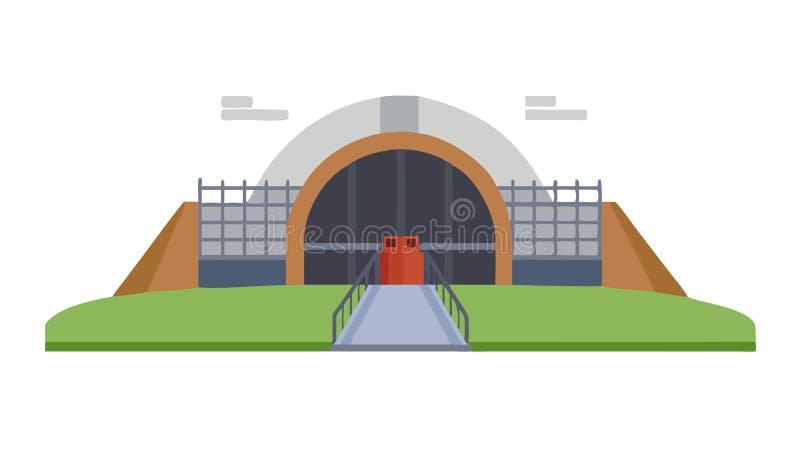 Secure Access Point with Impressive Archway Gate, Vector Design ...