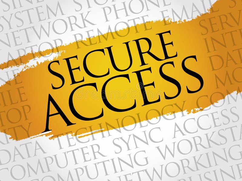 Secure Access word cloud stock illustration. Illustration of background ...