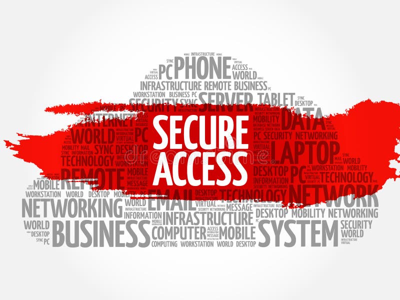 Secure Access word cloud stock illustration. Illustration of ...