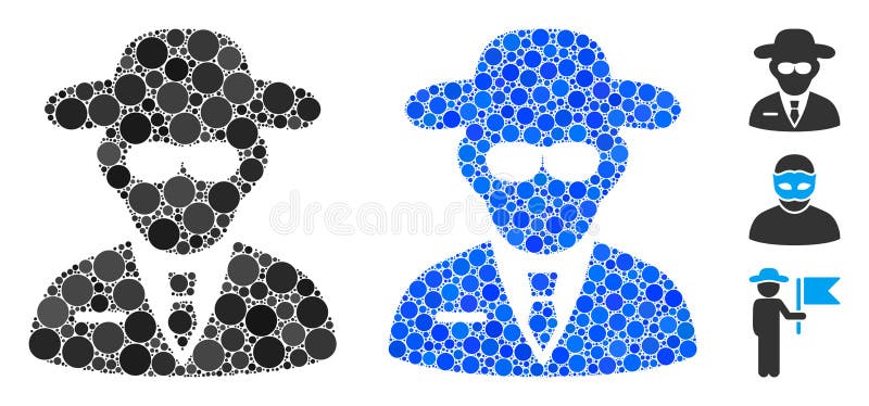 Secure Agent Composition Icon of Circle Dots Stock Vector ...