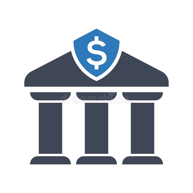 Secure Banking Color Icon Isolated and Vector that Can Be Easily ...