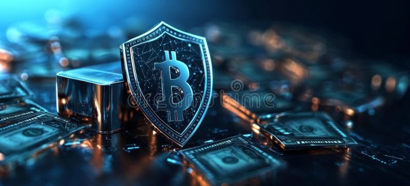 Secure Banking and Privacy Represented by a Bitcoin Shield and Cash ...