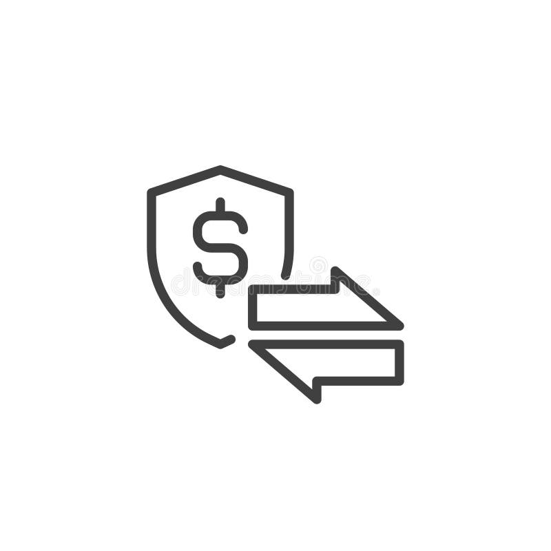 Secure Money Transfer Vector Icon Stock Vector Illustration Of