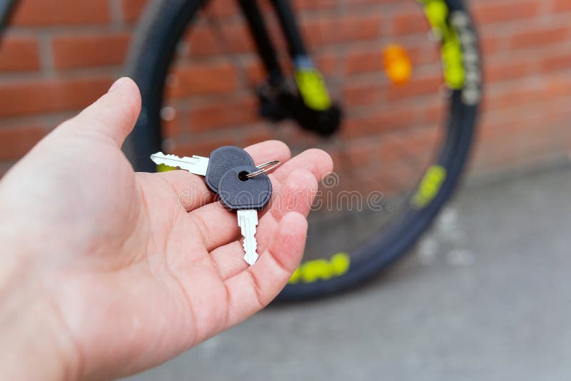 Secure Bicycle Cable Lock. Lockpicking Bicycle Padlock. Selected Focus ...