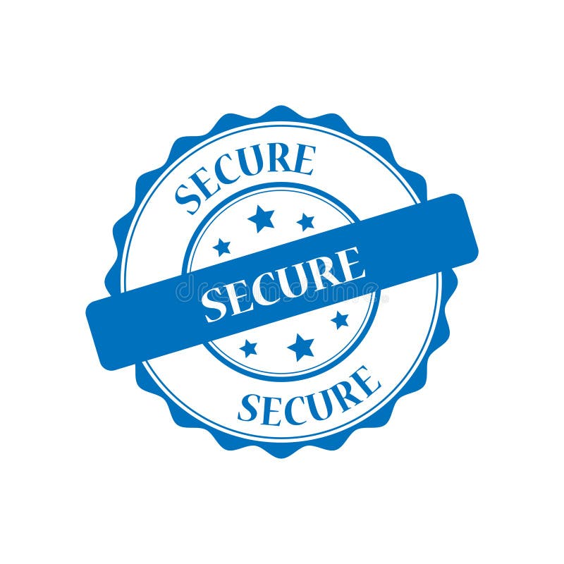 Secure stamp illustration stock vector. Illustration of vector - 107431419