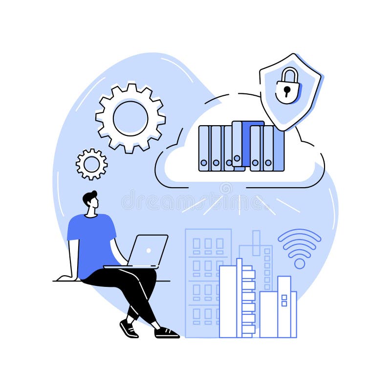 Secure Boot Isolated Cartoon Vector Illustrations. Stock Vector ...