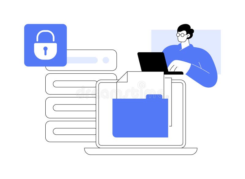 Secure Boot Isolated Cartoon Vector Illustrations. Stock Vector ...