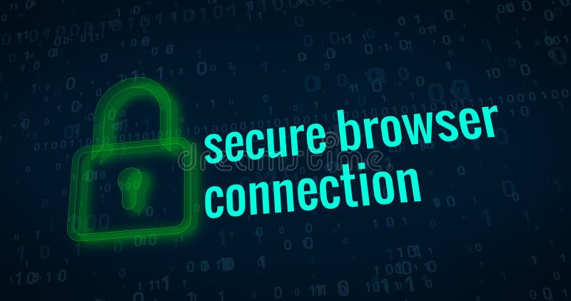 Secure browser connection stock illustration. Illustration of cyber ...