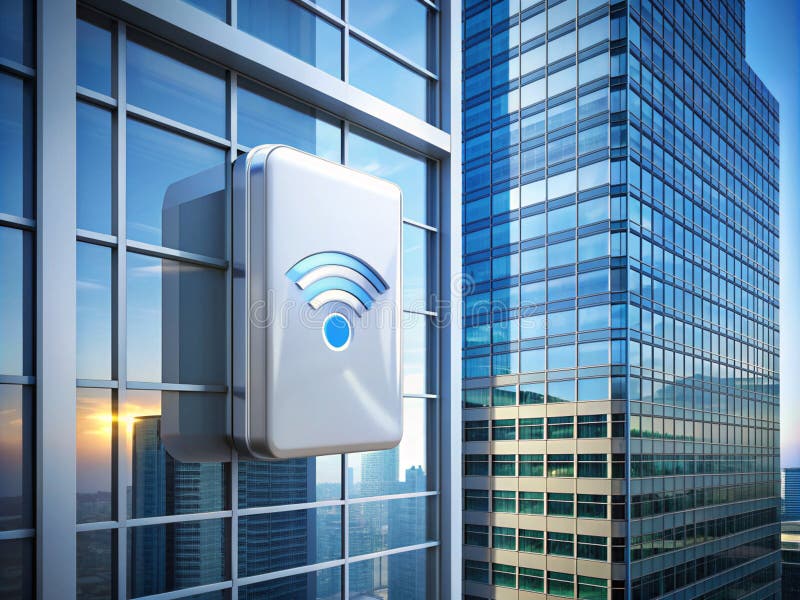 Secure Building Access System With Biometric Authentication Generative Ai Stock Illustration