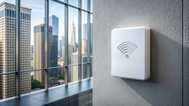 Secure Building Access System With Biometric Authentication Generative Ai Stock Illustration