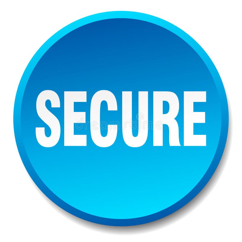 Secure button stock vector. Illustration of icon, graphic - 122713575