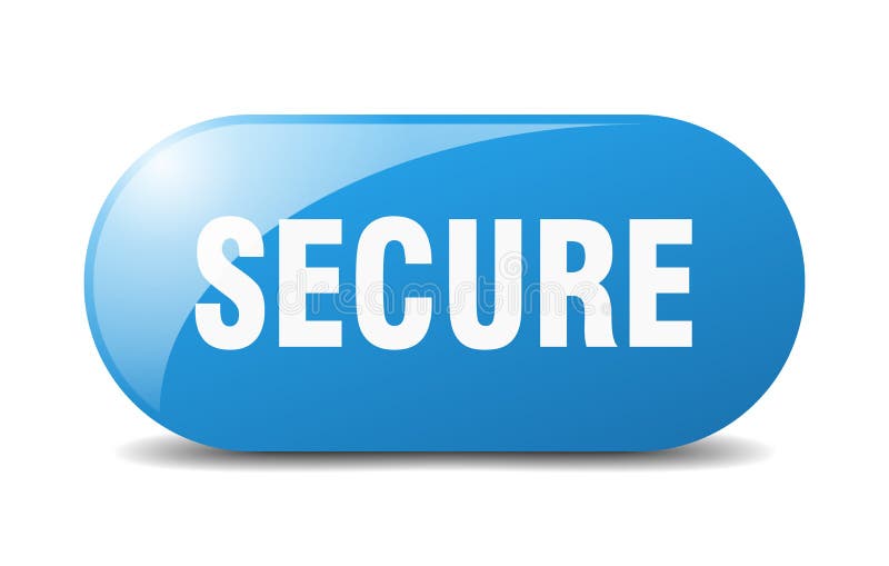 Secure Button. Secure Sign. Key. Push Button Stock Vector ...