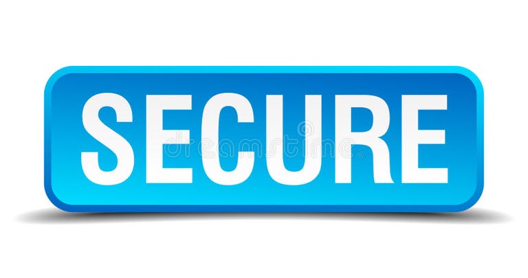 Secure button stock vector. Illustration of banner, label - 121128394