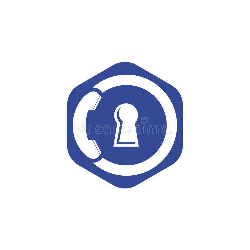 Secure Call Icon Logo Design. Stock Vector - Illustration of cell ...