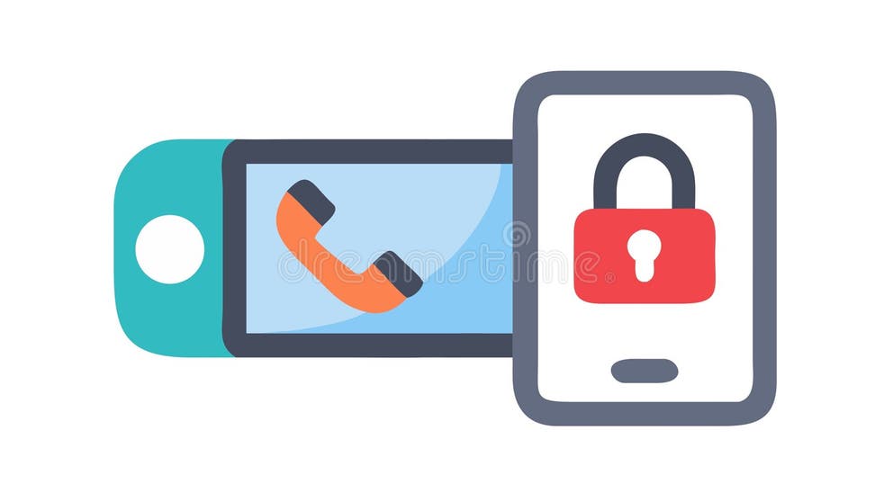 Secure Call Icon for Private Mobile Communication, Vector Design ...