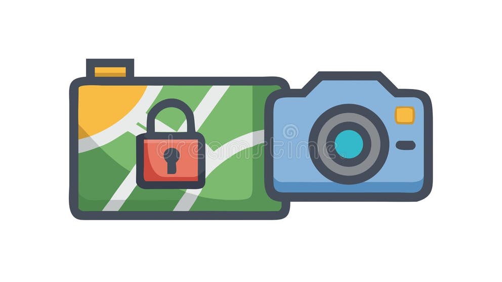 Secure Camera Access & Privacy Feature Icon, Vector Design Generative ...