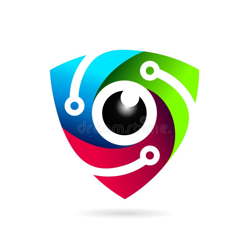 Secure Eye Camera Technology Vector Logo Stock Vector - Illustration of ...