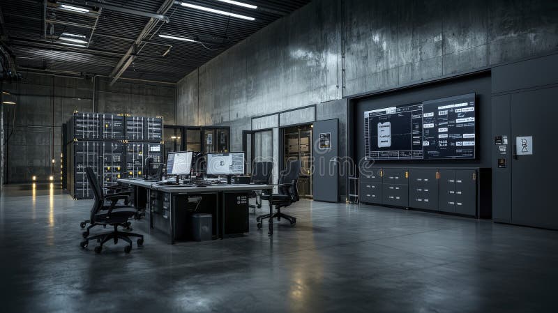 Secure Cargo Tracking Operations Modern Warehouse Digital Monitoring ...