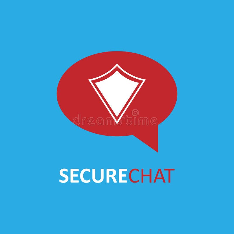 Secure chat sign stock illustration. Illustration of phone - 84405686