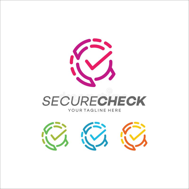 Secure Check Logo Design stock vector. Illustration of defense - 211255637
