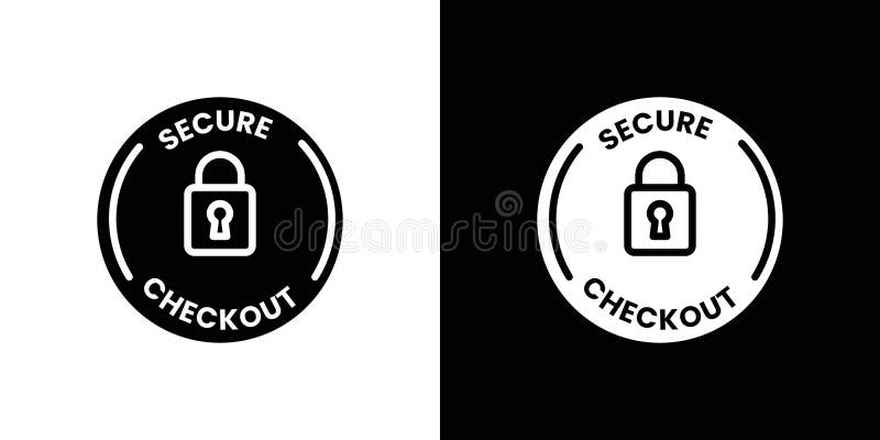 Secure Checkout Icon Linear Logo Isolated Stock Illustration ...