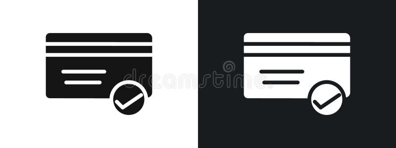 Secure Checkout Icon Linear Graphics Set Vector in Black Stock ...