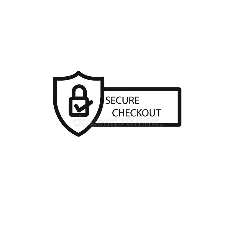 Secure Checkout Icon Vector Set Collection for Web Stock Illustration ...