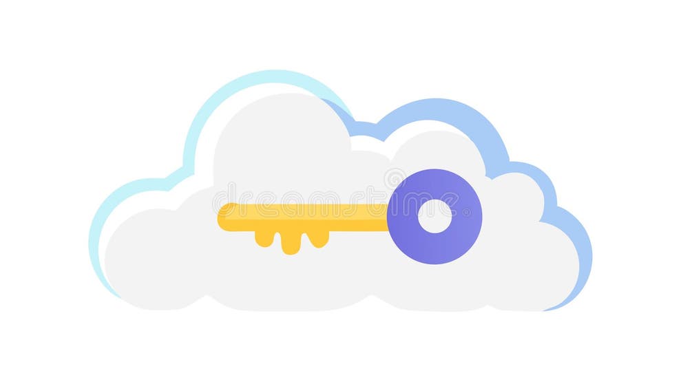 Secure Cloud Access, Data Encryption, and Digital Keys, Vector Design Generative AI Stock Vector ...