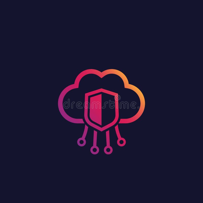 Secure Cloud Access, Protected Hosting Vector Logo Stock Vector ...