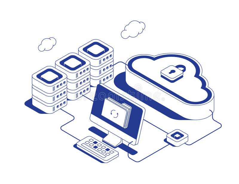 Data Recovery Landing Page Template. Tiny Workers Characters with Tools ...