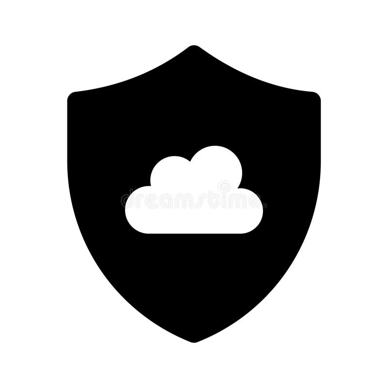 Cloud, Protection and Security Vector Icons Set Cyber Computer Network ...