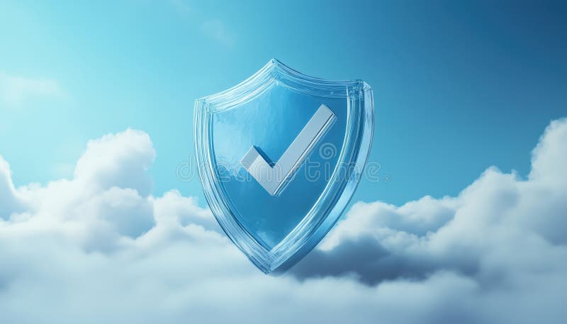 Secure Cloud Protection System with Verified Check Mark for Safe ...