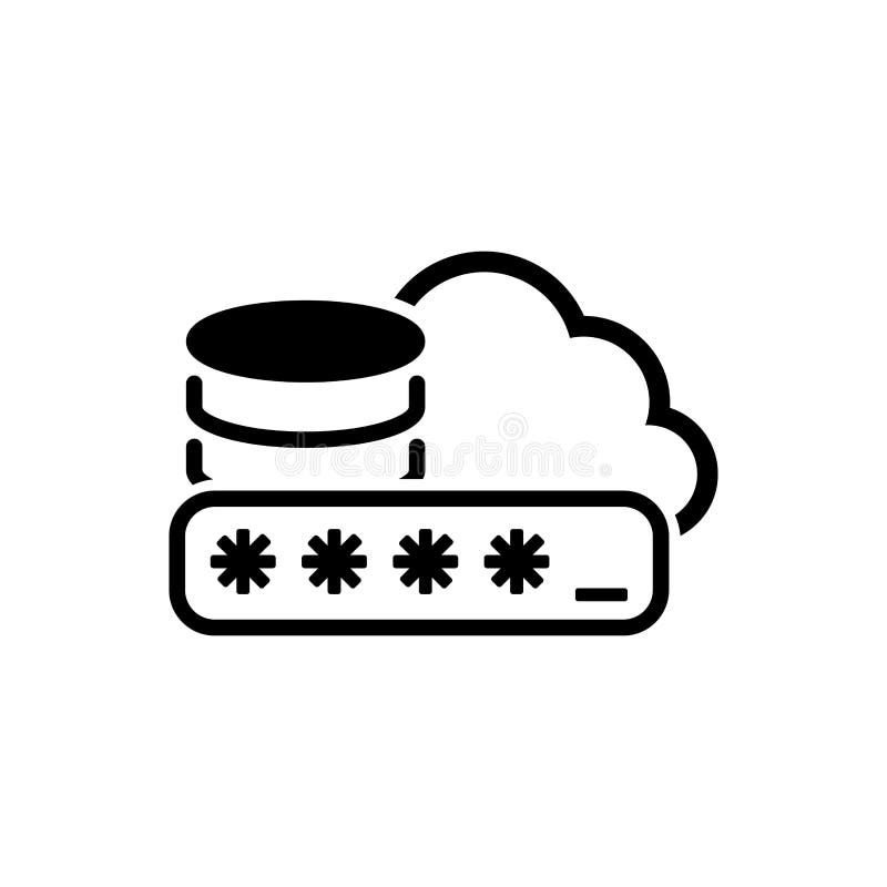 Secure Cloud Storage Icon. Flat Design Stock Illustration ...