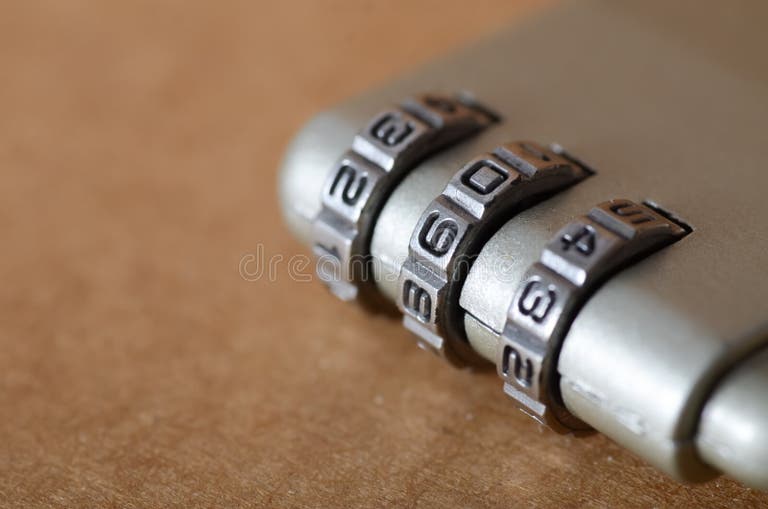 Secure Code Entry: Focused View of Lock Mechanism Numbers Stock Photo ...