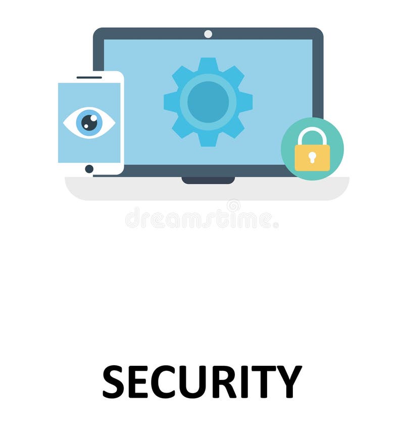 Secure Communication Isolated Color Vector Illustration Icon Stock ...