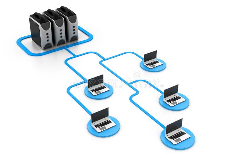 Computer network stock illustration. Illustration of equipment - 51354257
