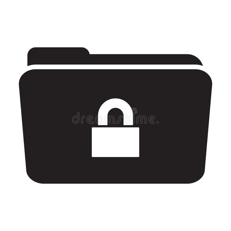 Secure Confidential Files Folder Vector Icon Paper Documents Access and ...