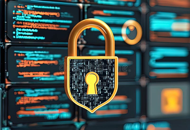 Secure Connection Concept or Cyber Security Service Lock with Login and ...