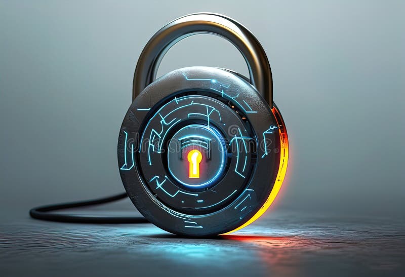 Secure Connection Concept or Cyber Security Service Lock with Login and ...