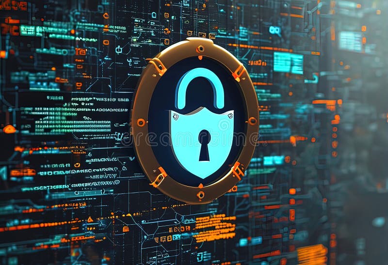 Secure Connection Concept or Cyber Security Service Lock with Login and ...
