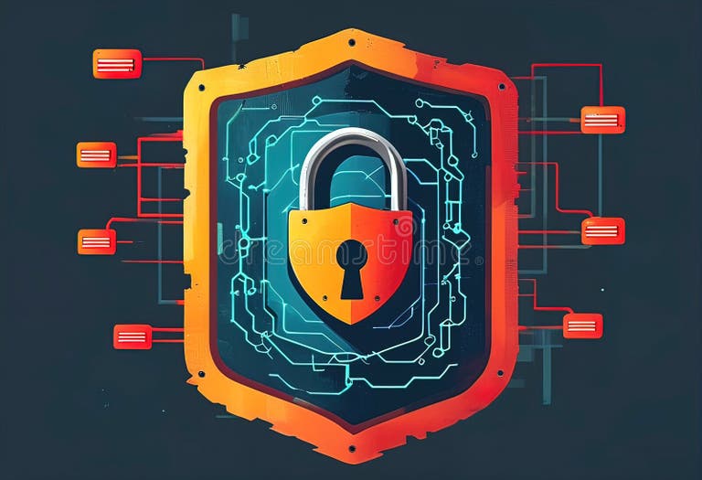 Secure Connection Concept or Cyber Security Service Lock with Login and Verified Credentials ...